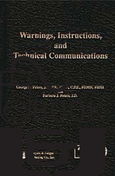 Warnings, Instructions and Technical Communications PDF eBook – Lawyers & Judges Publishing ...